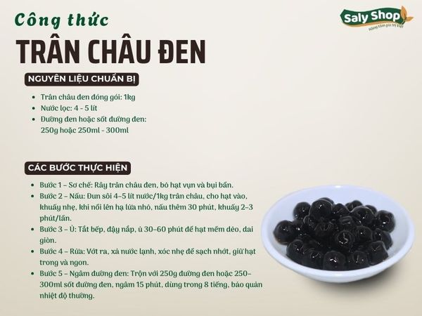 Công thức trân châu đen dai ngon, chuẩn vị và hút khách