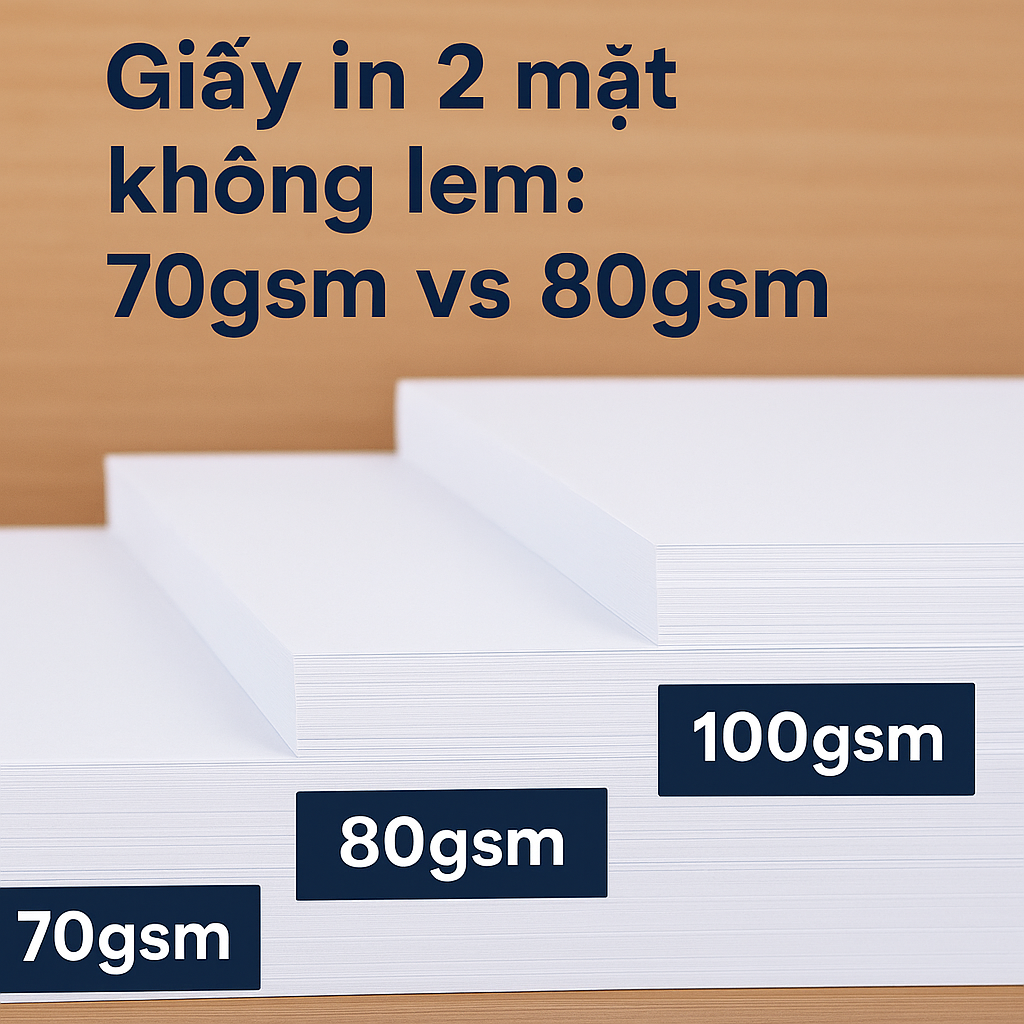 Giấy in 2 mặt không lem: chọn 70gsm, 80gsm hay 100gsm? - Phục Hy