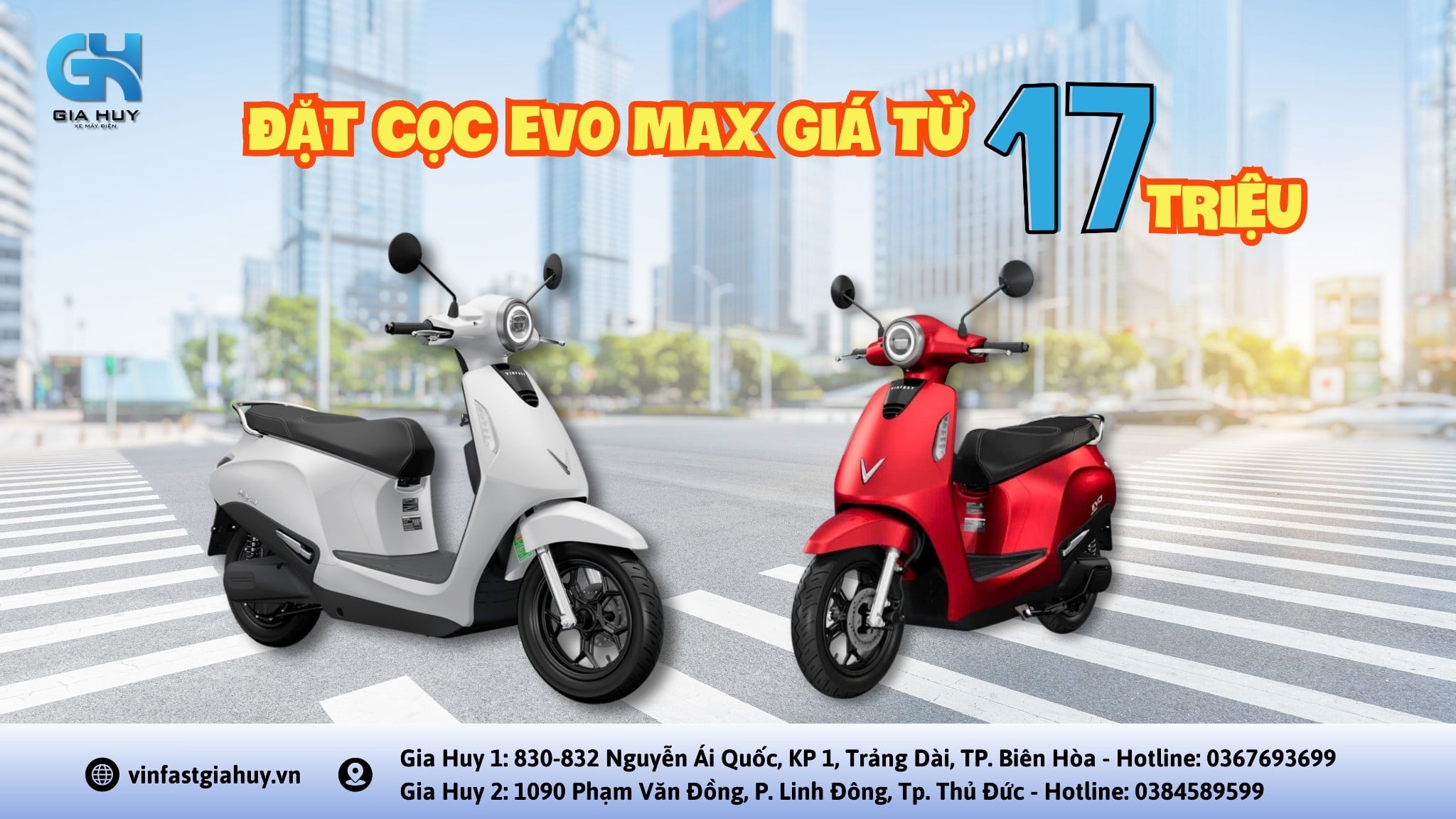 VinFast Evo Max tại VinFast Gia Huy giá chỉ từ hơn 17 triệu đồng