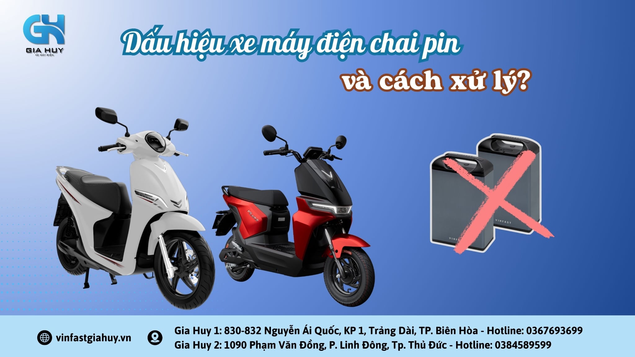 Dấu hiệu xe máy điện sắp chai pin và cách xử lý