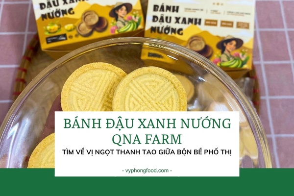Bánh Đậu Xanh Nướng QNA Farm - Hộp 150g Giòn Tan Vị Quê. – VyPhongFood