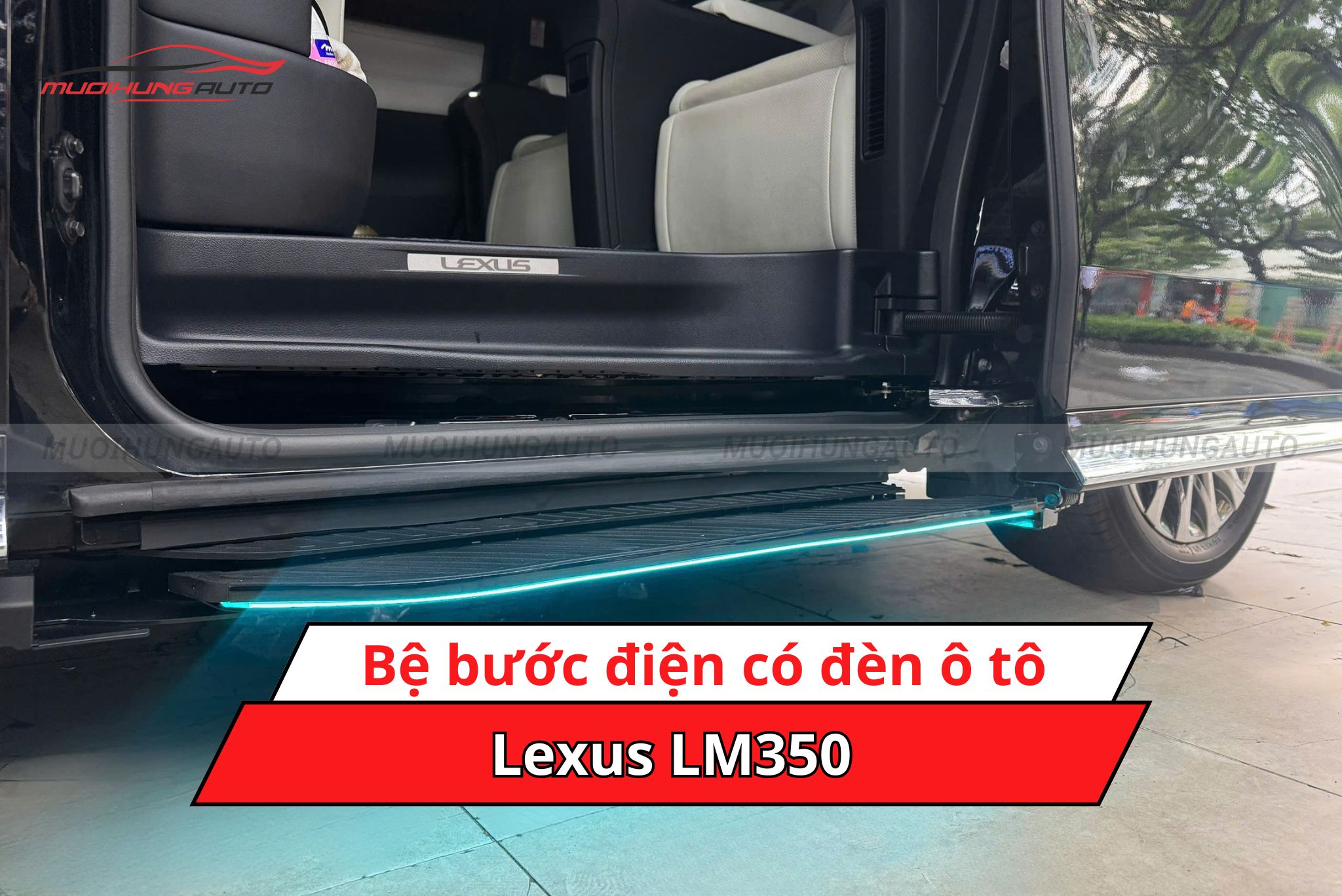 Bệ Bước Điện Có Đèn Ô Tô Lexus LM350 – Phụ Kiện Lexus