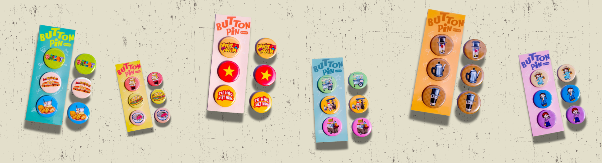 Pin cài – Phố họa