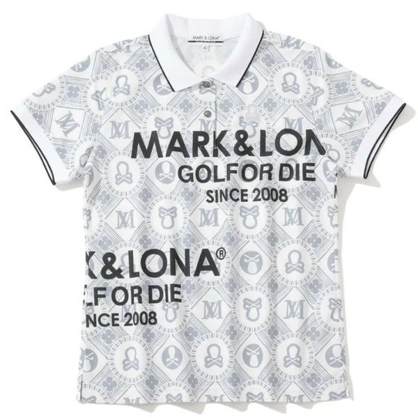 Áo golf nữ tay ngắn Aura Monogram Polo MLW-5A-AP05 (Grey) | MARK & LON ...