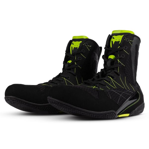 Giày Venum Training Camp 4.0 Boxing Shoes - Black/Neon Green | Saigon Sport