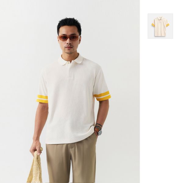 Áo Polo Net Mixed Sleeves – SomeHow