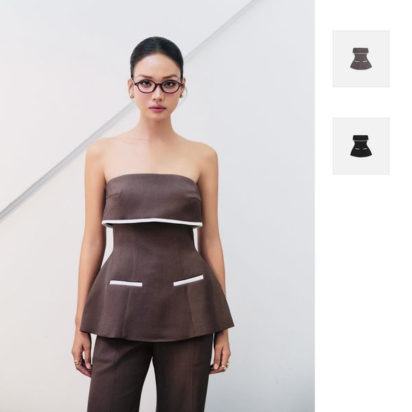 Áo Peplum Bustier Strapless – SomeHow