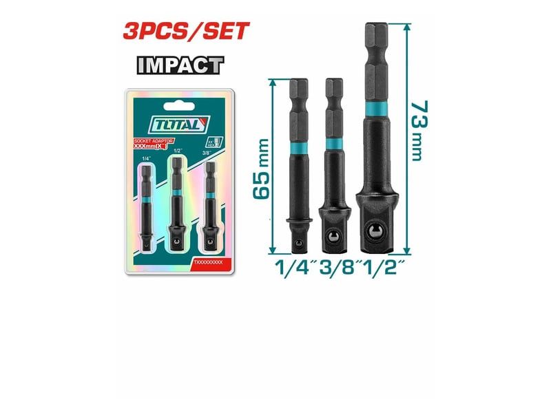 Bộ 3 đầu chuyển vặn tuýp Total TAC273651 – minhtriet.com.vn