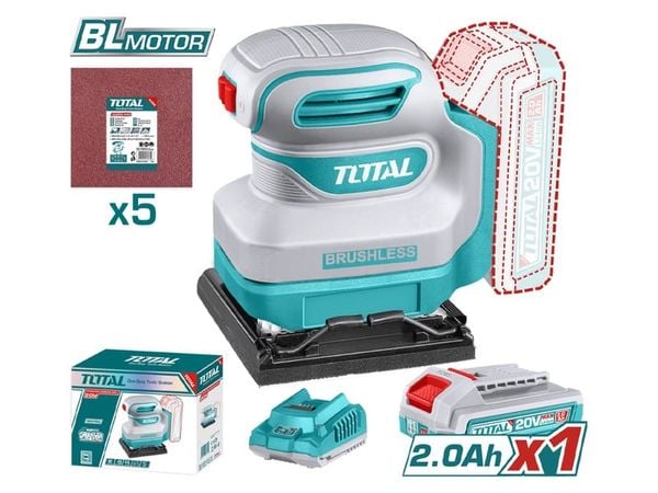 Máy chà nhám vuông dùng pin 20V Total TSHSLI2024 (Chưa Pin & Sạc ...