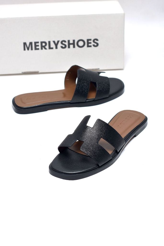 Dép Chữ H Nữ Màu Đen, Dép Chữ H Bigsize - Giày Nữ Merly