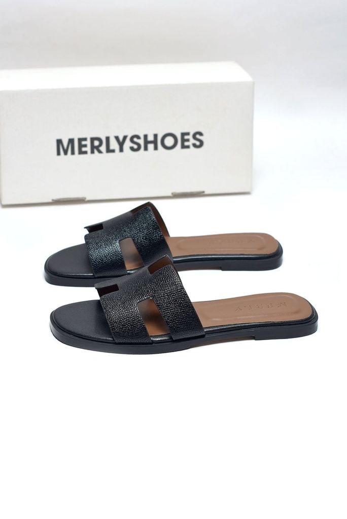 Dép Chữ H Nữ Màu Đen, Dép Chữ H Bigsize - Giày Nữ Merly
