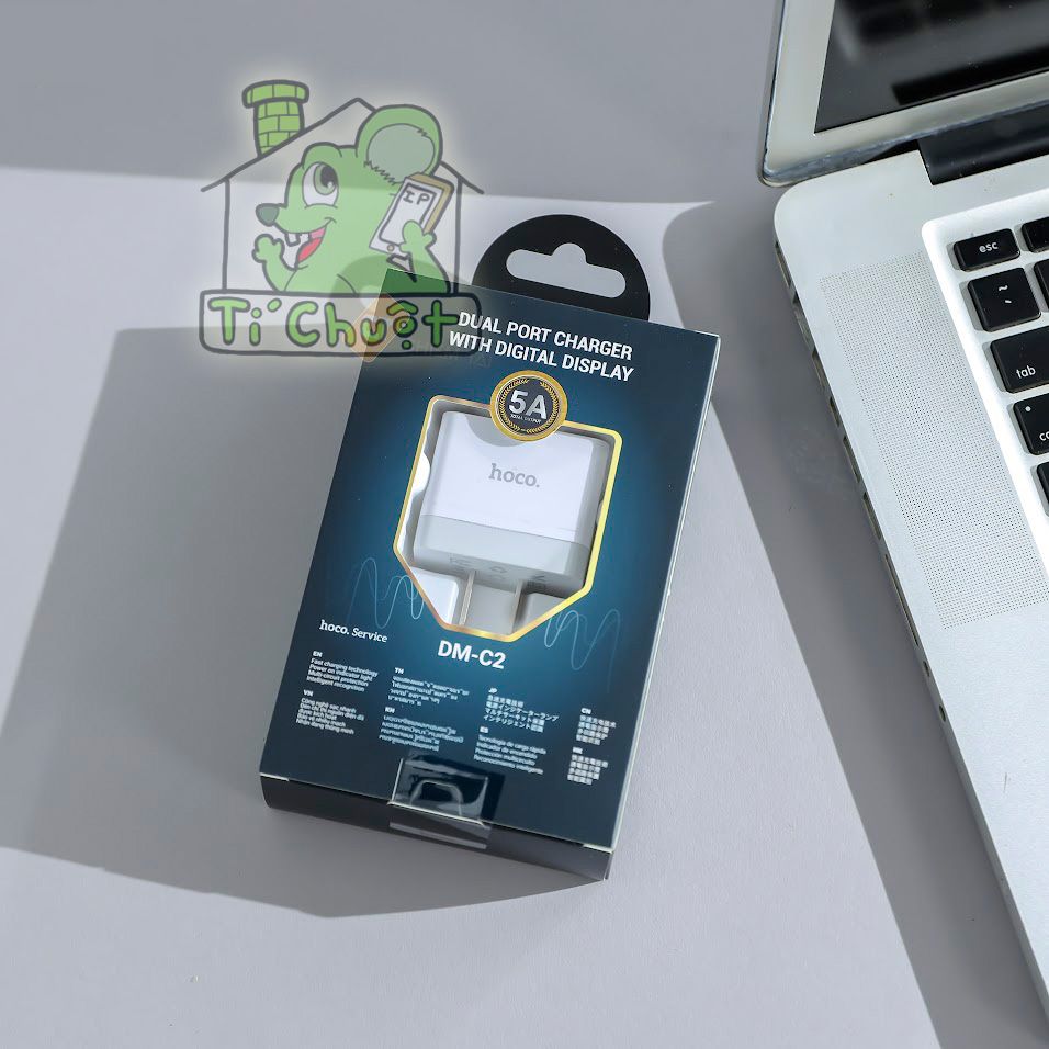 Sạc HOCO DM-C2 2 cổng USB-A dòng 5A, có màn hình LED đo dòng áp – Shop ...