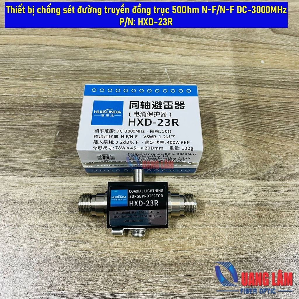 Thiết bị chống sét đường truyền đồng trục 50Ohm N-F/N-F DC-3000MHz P/N – Công ty TNHH Công Nghệ ...