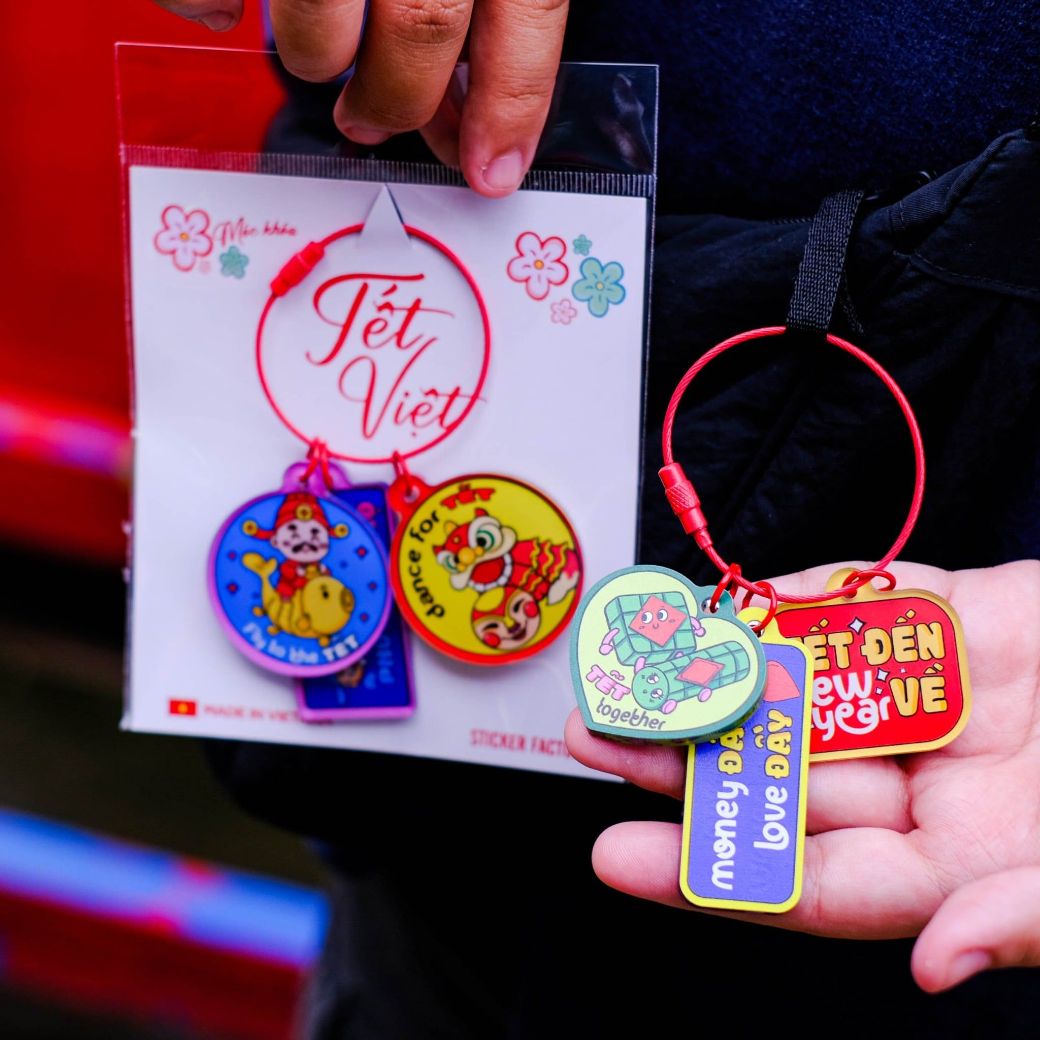 Tết Việt Bộ 3 charm móc khóa - Acrylic Keychain – Sticker Factory