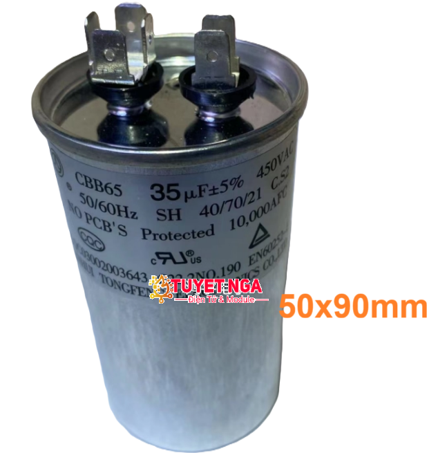 Tụ Đề Khởi Động Điều Hòa 35uF CBB65 – ĐIỆN TỬ TUYẾT NGA