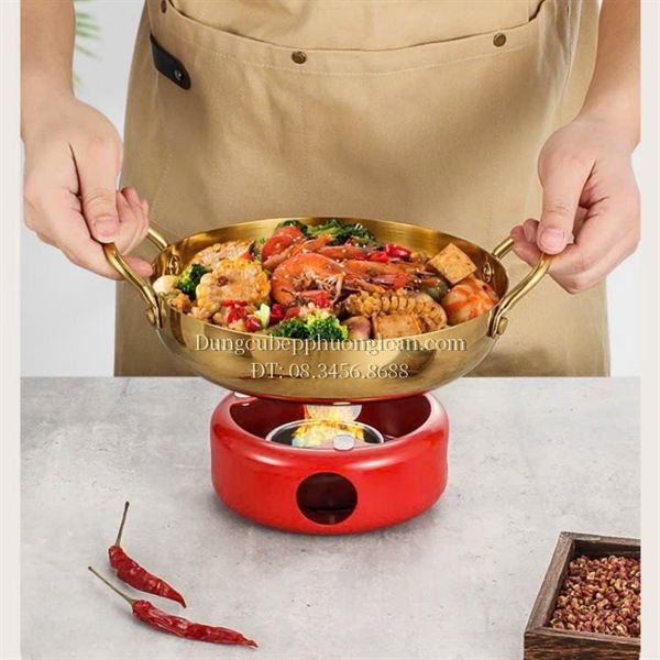 Chảo Inox Hàn quốc màu vàng 32cm GRENEN PAN 010-32S ...