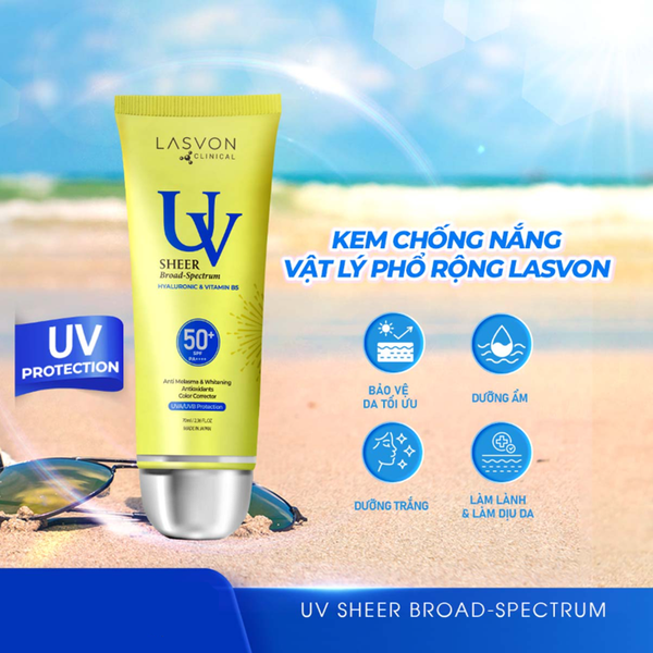 Kem Chống Nắng Lasvon Uv 70ml, Không Nhờn Rít, Dịu NhẹKem Chống Nắng Lasvon Uv 70ml, Không Nhờn ...