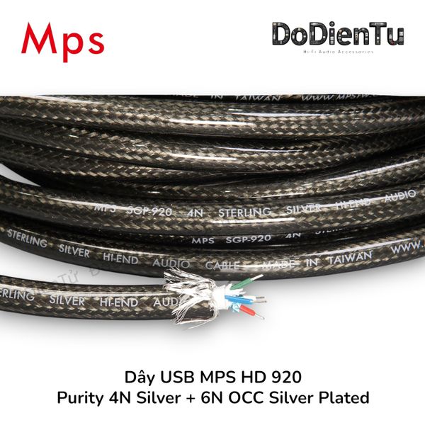 Dây USB MPS HD 920 - Purity 4N Silver + 6N OCC Silver Plated | Đồ Điện Tử