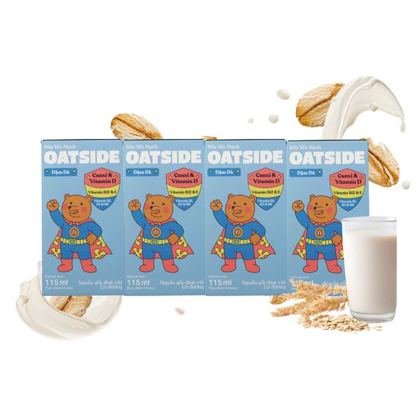 [ LỐC 4 HỘP ] Sữa Yến Mạch Đậm Đà 115ML – OATSIDE – FARMERS MARKET