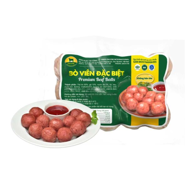 Bò viên tươi đặc biệt PaCow 200 g – FARMERS MARKET
