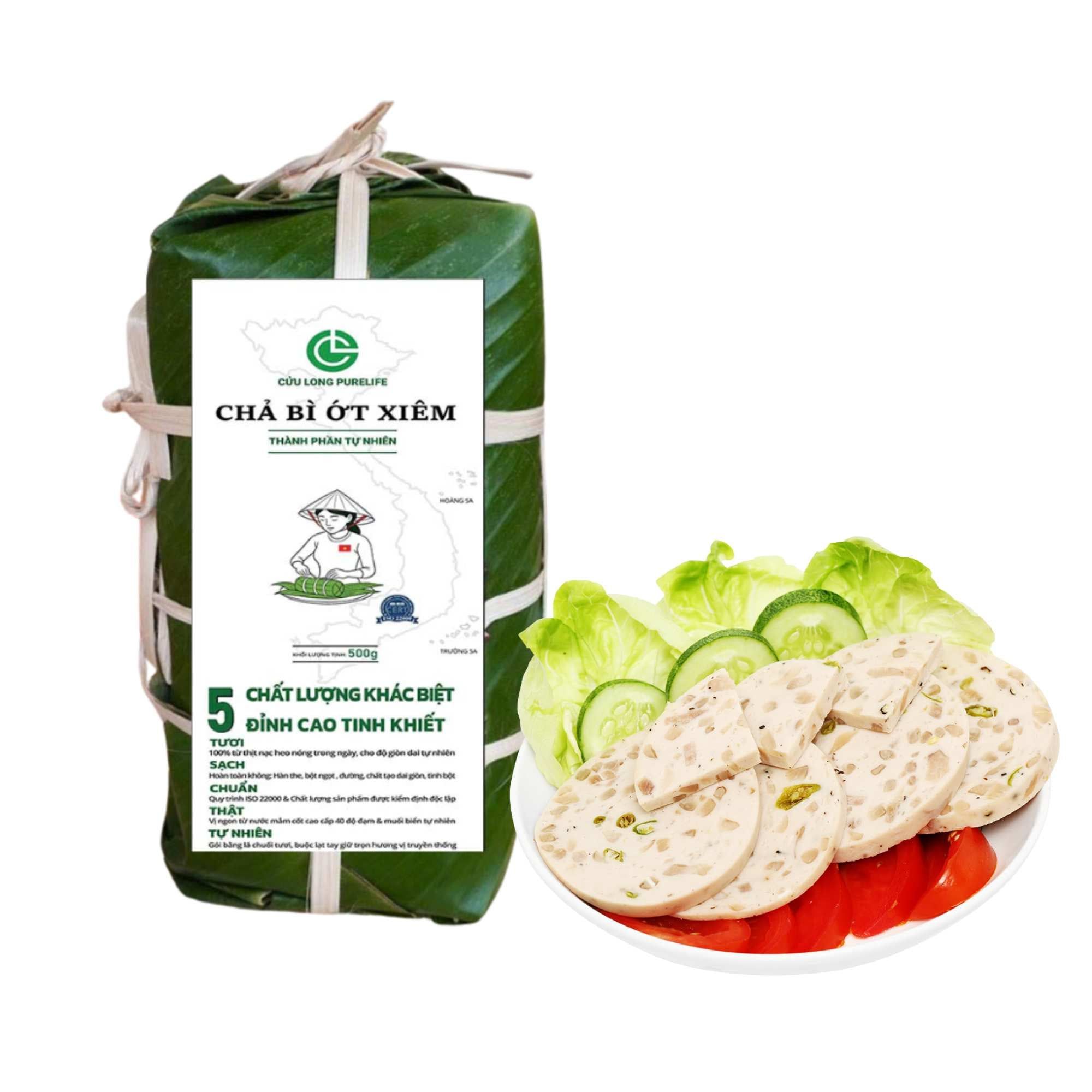 Chả bì ớt xiêm xanh Cửu Long 500 g (Gói) – FARMERS MARKET