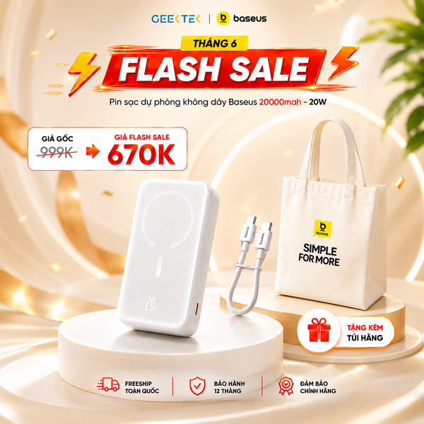 Pin Dự Phòng Sạc Không Dây Nam Châm Baseus Magnetic Wireless 10,000mAh ...