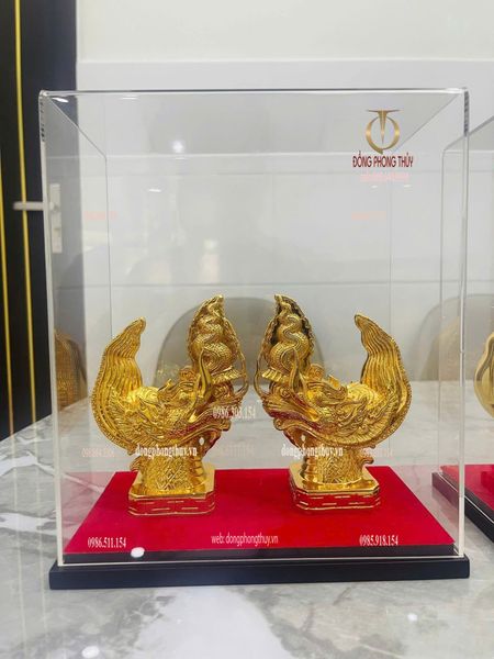 Đầu rồng thời lý bằng đồng mạ vàng 24k – Đồng Phong Thủy