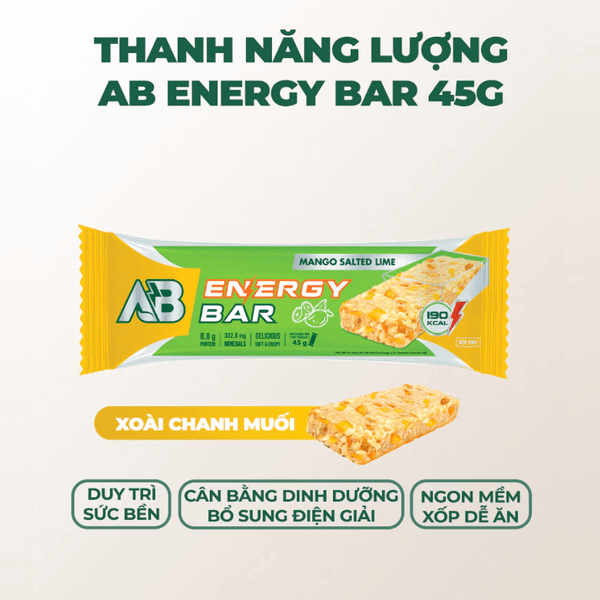 Thanh Năng Lượng AB Energy Bar 45g: Bù Điện Giải & Năng Lượng Tức Thì