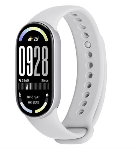 Vòng đeo tay thông minh Mi Band 10 viền nhôm - Bạc