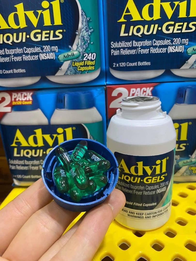 Viên giảm đau hạ sốt Advil Liqui-Gels Minis 200mg 160 Mini Liquid Caps