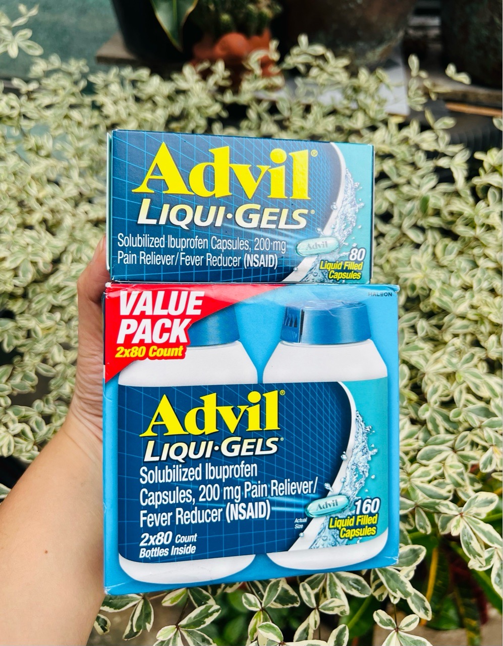 Viên giảm đau hạ sốt Advil Liqui-Gels Minis 200mg 160 Mini Liquid Caps