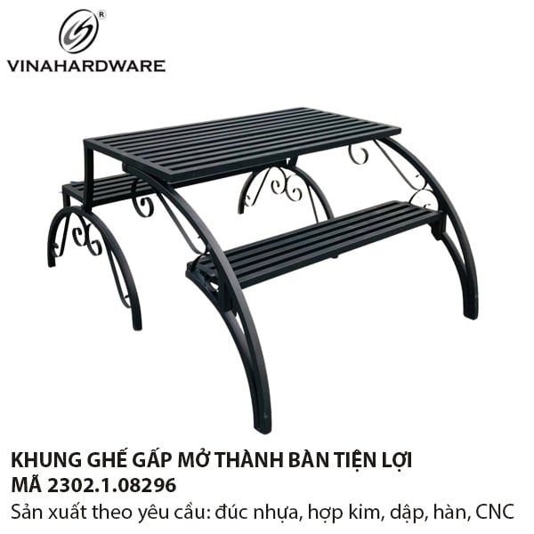 Khung ghế sân vườn gấp gọn Vinahardware