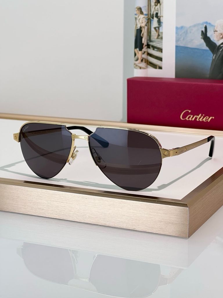 KÍNH MÁT NAM NỮ CARTI KHUNG KIM LOẠI AVIATOR SANG TRỌNG CHI TIẾT ỐC ĐI ...