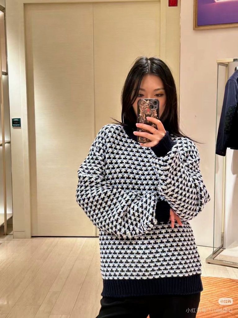 ÁO LEN NAM L V HOẠ TIẾT HOUNDSTOOTH DỆT NỔI – FORM GỌN SANG, LÊN ĐỒ “Đ ...