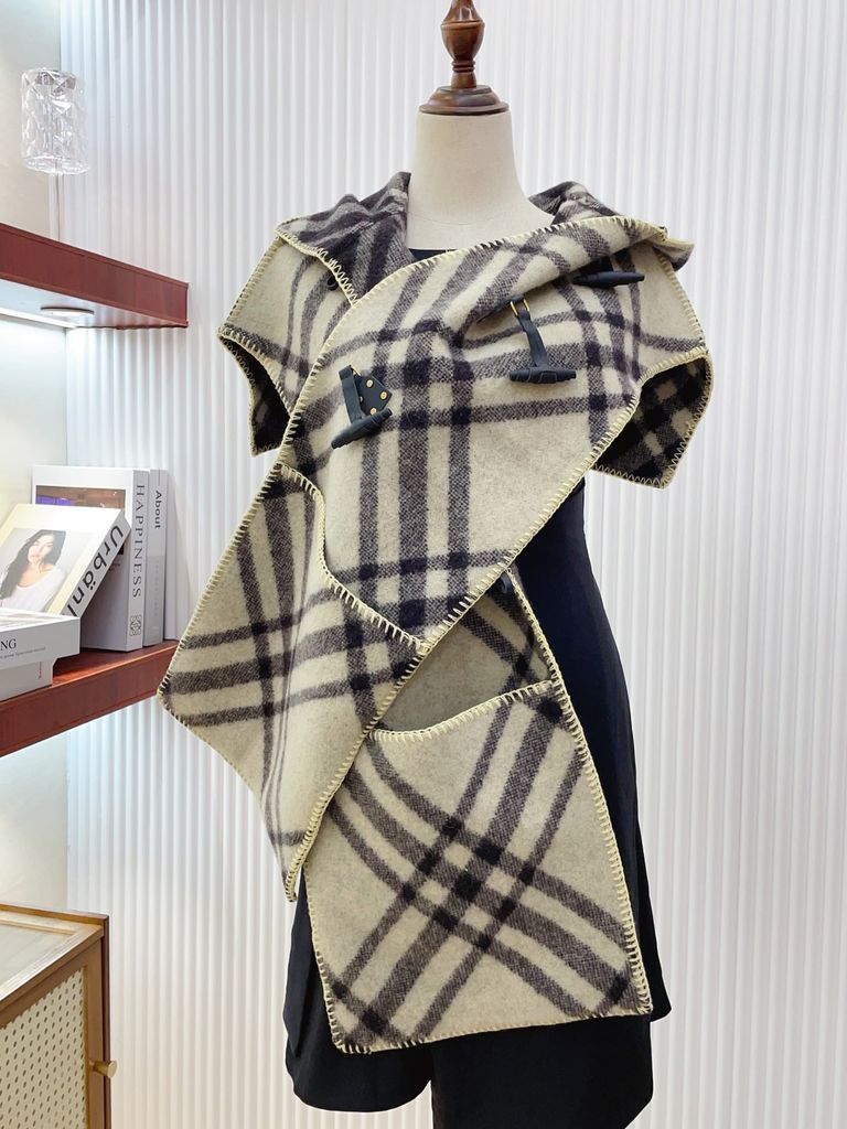 KHĂN CHOÀNG CÓ MŨ NỮ BURB* CARO SANG TRỌNG 2500k (HÀNG ORDER QUỐC TẾ ...