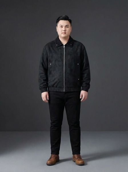 Áo Khoác Da Big Size Nam – Sang Trọng, Form Gọn, Size 90–130kg – AKYOO