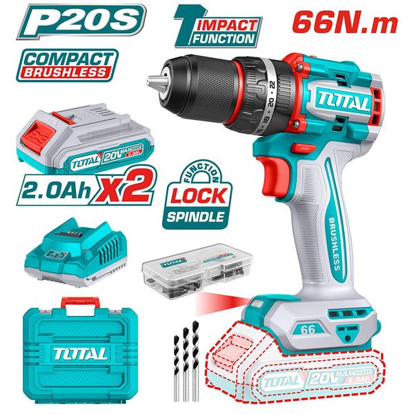 Máy Khoan Động Lực Dùng Pin 20V Total TIDLI20668 (2 Pin 2.0Ah, 1 Sạc ...