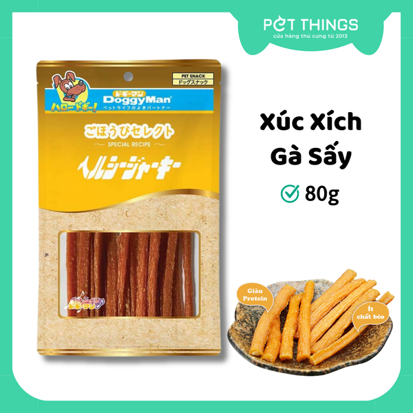 DoggyMan Snack 80g Xúc Xích Gà Sấy Cho Chó – Pet Things