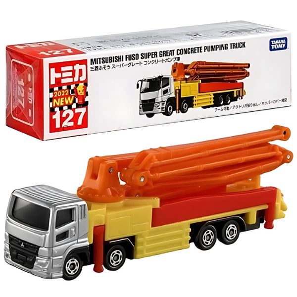 Tomica No. 127 Mitsubishi Fuso Super Great Concrete Pumping Truck ...