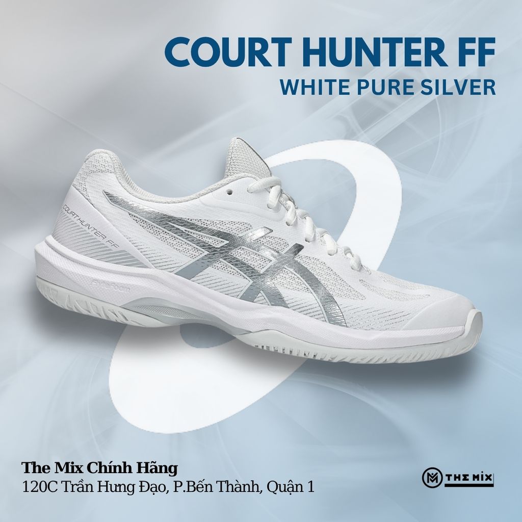 Asics Court Hunter FF White Pure Silver - 1072A112-102 - Chính Hãng ...