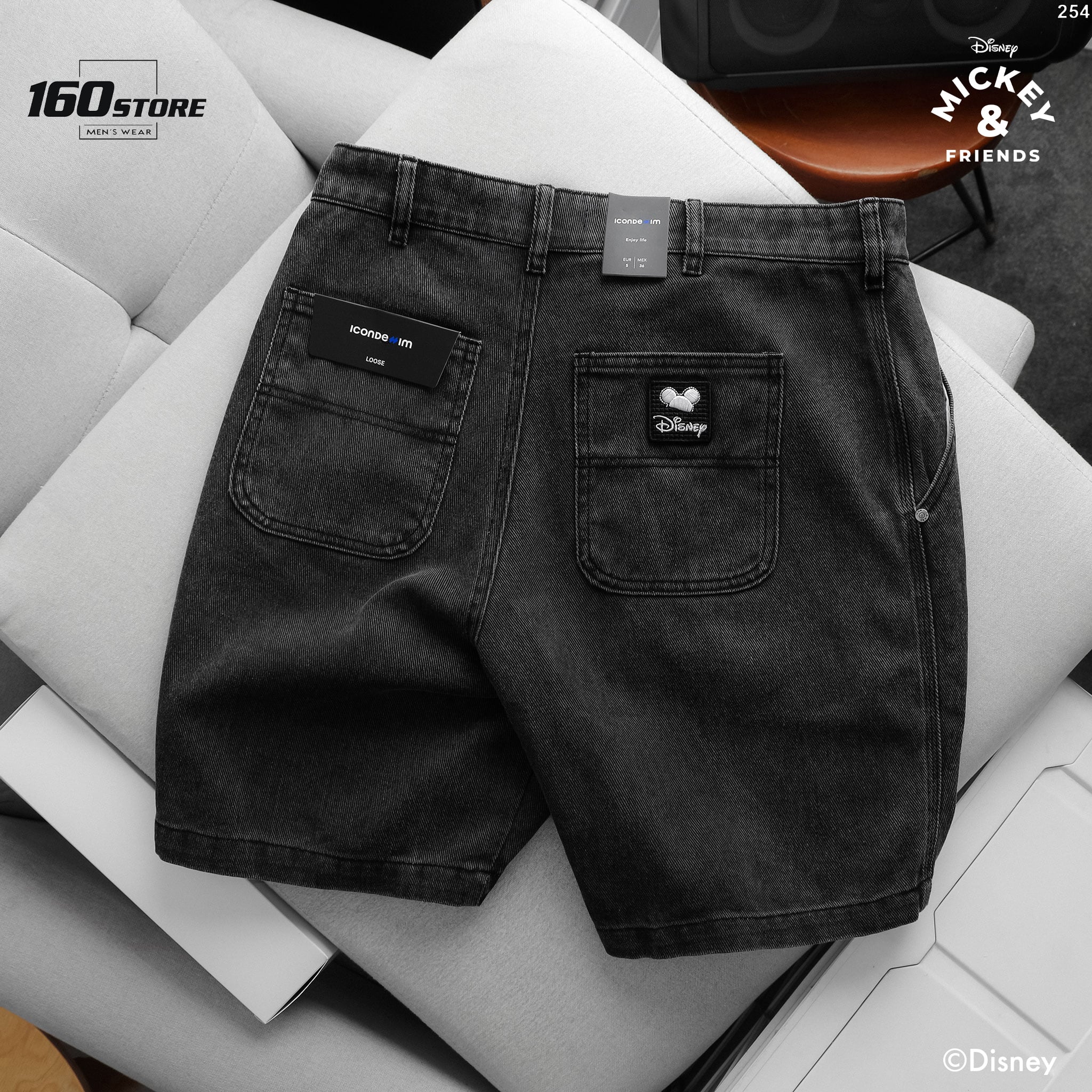 Quần Short Nam Denim ICONDENIM Disney Industrial