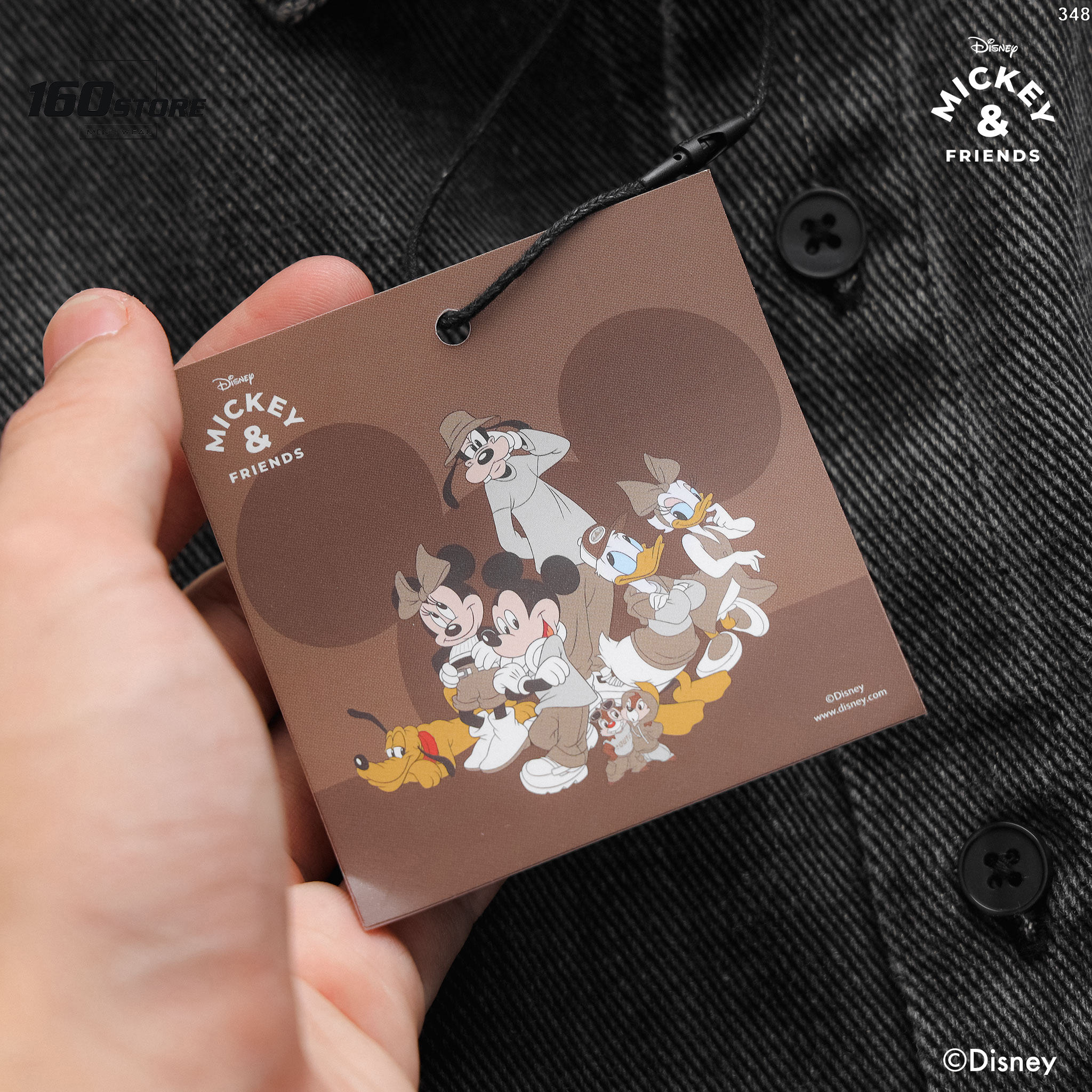 Áo Sơ Mi Nam Tay Ngắn Disney Grey Beat Form Boxy