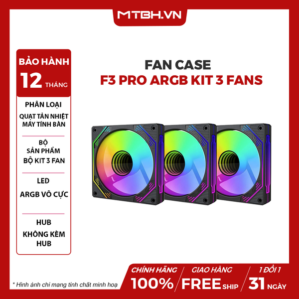FAN CASE COOLMOON F3 PRO ARGB - LED VÔ CỰC | SYNC MAIN – Máy Tính Biên Hòa