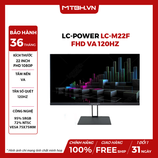 MÀN HÌNH LCD LC-POWER LC-M22F 22" FHD VA 120HZ VIỀN SIÊU MỎNG – Máy ...