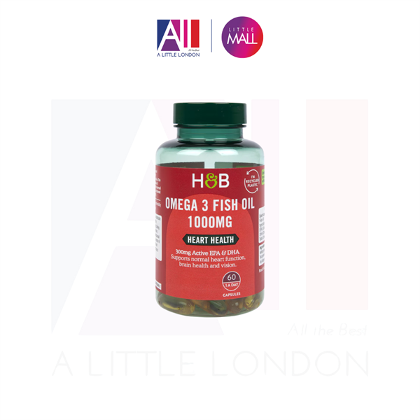 60 Viên dầu cá bổ sung Omega 3 Holland & Barrett Omega 3 Fish Oil 1000
