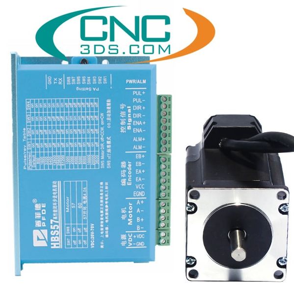 Bộ động cơ Hybrid Servo 1.5Nm 57HSE1.5N và Driver HBS57 PFDE – CNC3DS