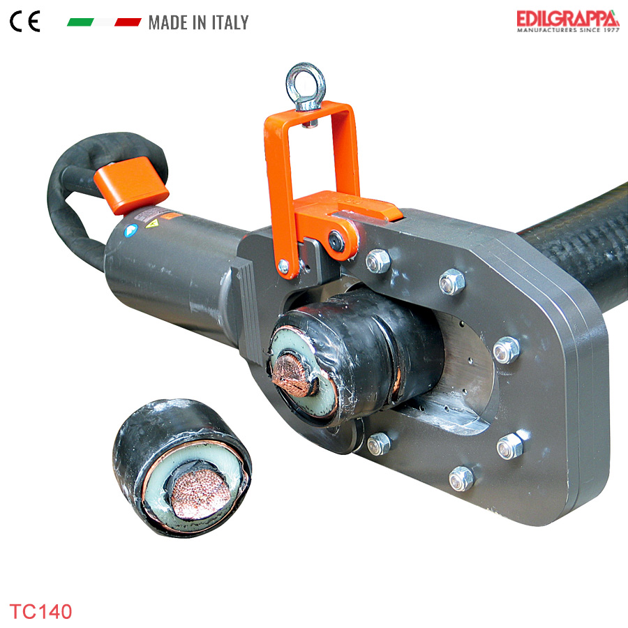Máy cắt cáp viễn thông Ø 140 mm, lực cắt 550 kN Edilgrappa TC140 – UNI GROUP - UNICOM JSC