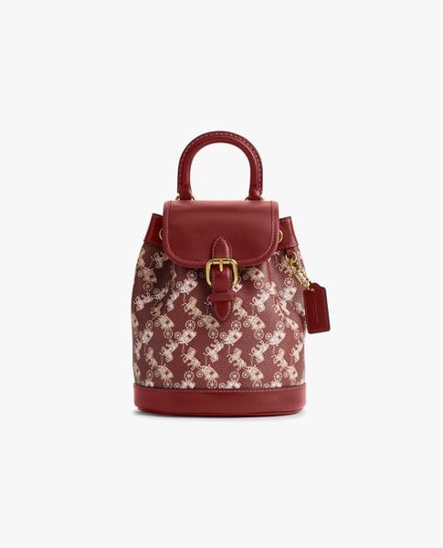 COACH - Balo nữ nắp gập Harper With Horse And Carriage Print