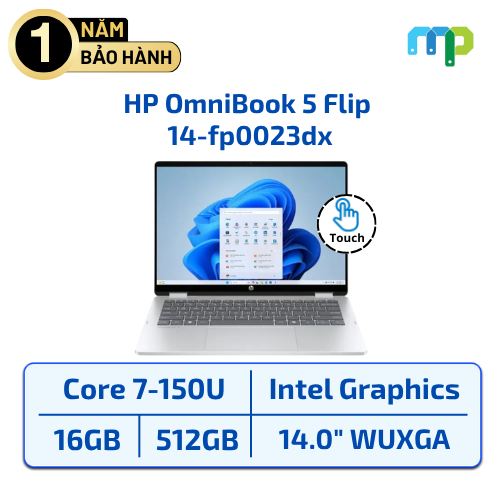 Laptop HP OmniBook 5 Flip 14-fp0023dx Core 7-150U/16GB/SSD 512GB/14.0"
