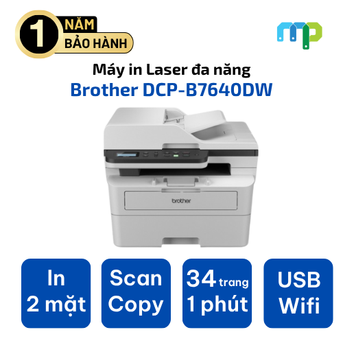 Máy In Laser Brother DCP-B7640DW (Wifi/ 2 mặt/ Scan/ A4 - A5)